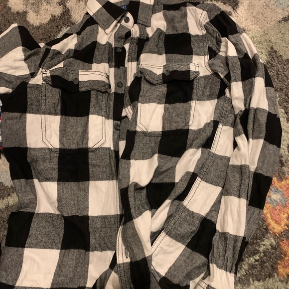 George | Shirts | Mens Flannel Black And White | Poshmark